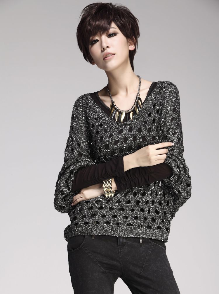 Hollow Out Handmade Wool Pullover on Luulla