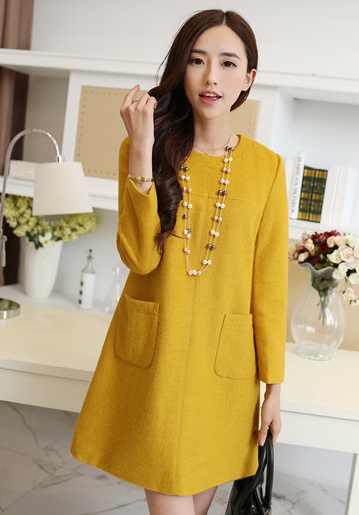 Stylish Double Pocket Short Dress on Luulla