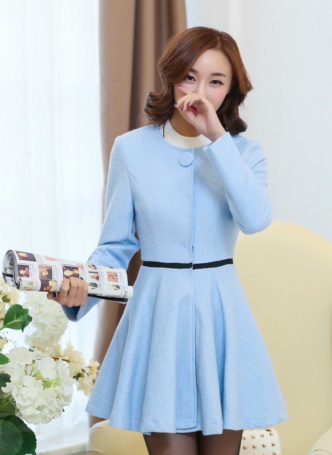 Elegant Buttons Up Short Dress on Luulla