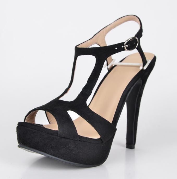 Elegant Black Straps High Heel Sandals on Luulla