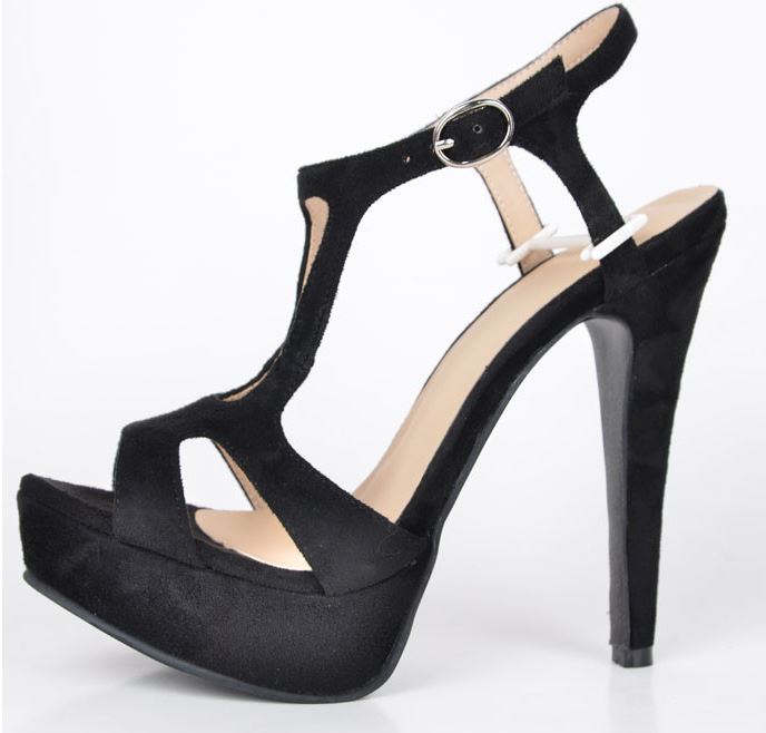 Elegant Black Straps High Heel Sandals on Luulla