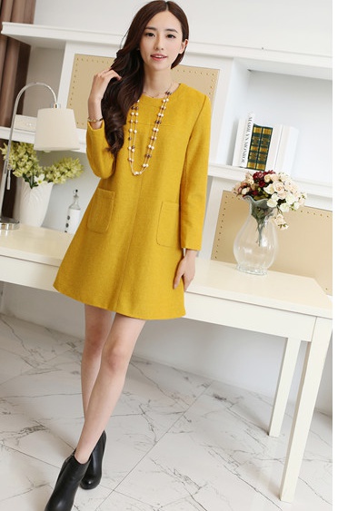 Stylish Double Pocket Short Dress on Luulla