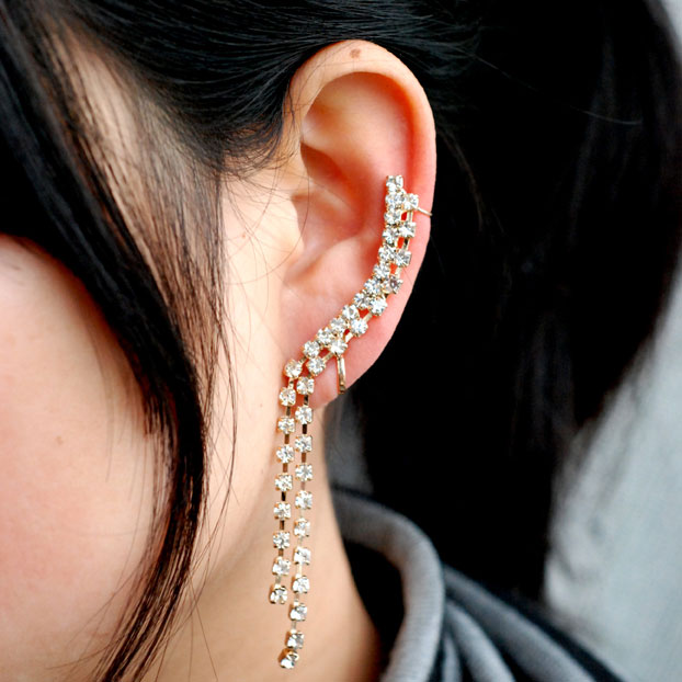 Gorgeous Double Row Svarovski Crystal Ear Line on Luulla